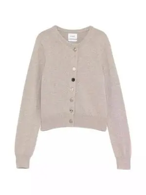 BARRIE Mismatched-buttons Cardigan - Neutrals