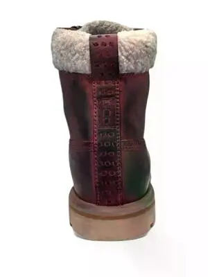 PDF Strada Giga Shearling-trim Lace-up Boots