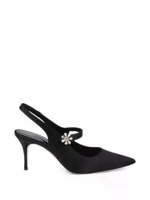 Manolo Blahnik Crystal-embellished Slingback Pumps