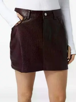 DISCLAIMER Crocodile-effect Mini Skirt