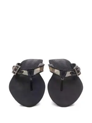 Burberry 2010s Nova Check Lancaster Sandals