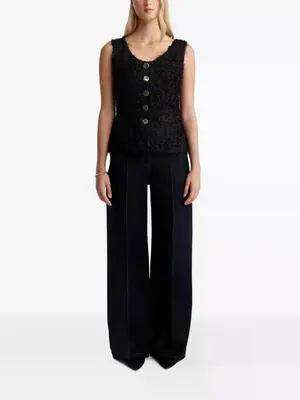 Anna Quan Magda Textured Button-up Top