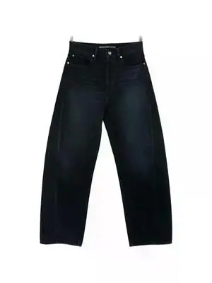 Alexander Wang Float Mid-rise Relaxed Crystal Hotfix Logo Fly Jeans