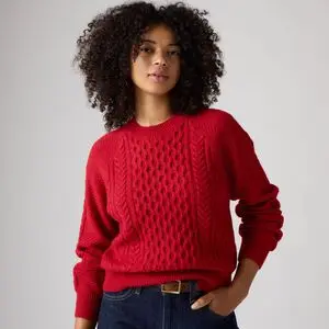 LEVI'S Jolie Cable Crewneck Sweater - Emboldened
