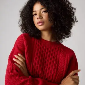 LEVI'S Jolie Cable Crewneck Sweater