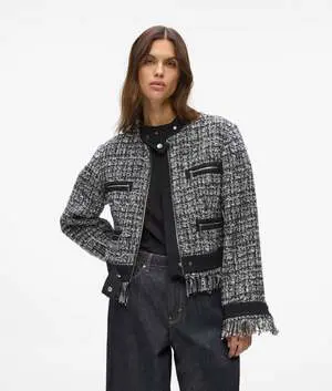 Karl Lagerfeld Bouclé Biker Jacket