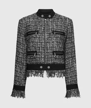 Karl Lagerfeld Bouclé Biker Jacket