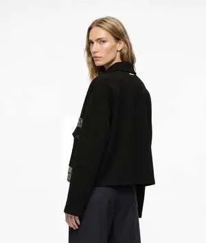 Karl Lagerfeld Bouclé Panel Sweatshirt