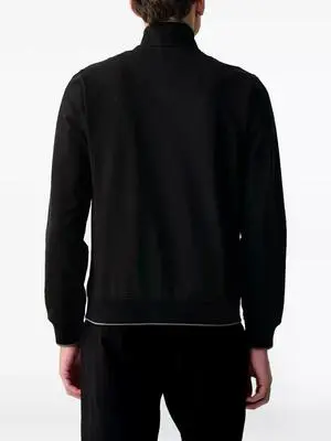 AERONAUTICA MILITARE Embroidered Zip-up Sweater