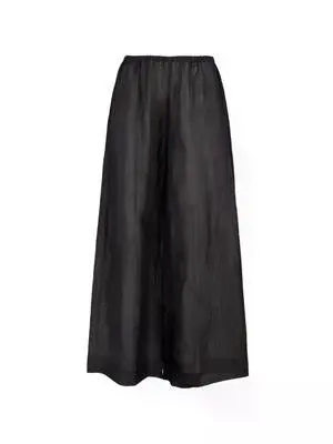 ST. AGNI Sheer-grid Palazzo Pants - Grey