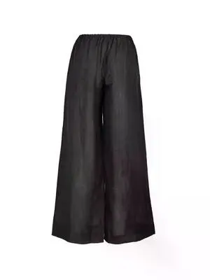 ST. AGNI Sheer-grid Palazzo Pants