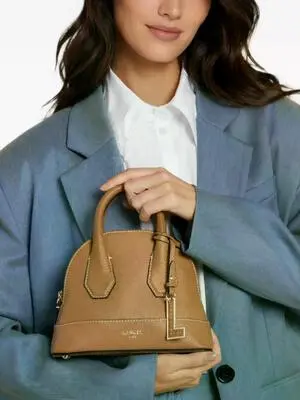 LANCEL Mini Logo-plaque Grained Bovine Leather Tote Bag