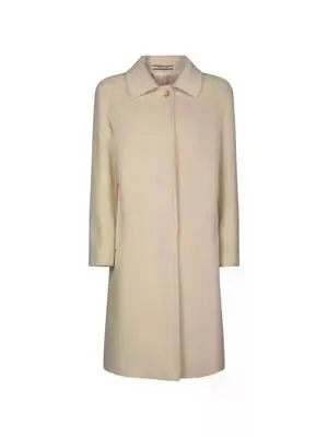 Tagliatore Button-fastening Collar Coat - Neutrals