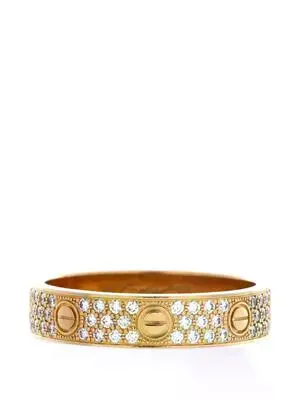 Cartier Love Wedding Band Pave Diamonds 18k Yellow And Diamonds Ring - Gold