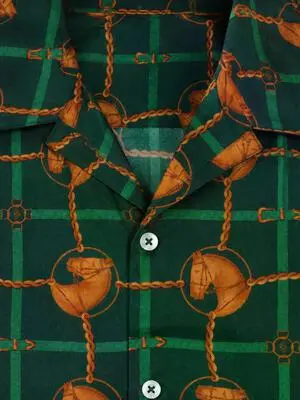 Drole De Monsieur Equestrian-print Shirt
