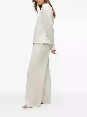 Karl Lagerfeld Logo-detail Waffle-knit Pajamas Set