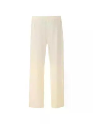 RUE DU BAC Elasticated Straight-leg Trousers - Neutrals