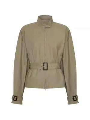 Anna Quan Zaha Belted Bomber Jacket - Neutrals