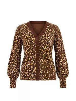 TWINSET Leopard-print V-neck Cardigan
