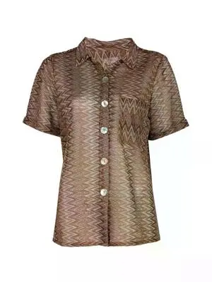 PALMACEA Zigzag-print Shirt - Brown