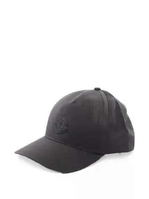 Moncler 2020s Cotton Baseball Cap - Black