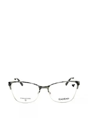 Bebe Lace-pattern Cat-eye Glasses - Silver