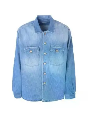 ALESSANDRO GHERARDI Stone-wash Denim Shirt - Blue