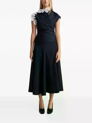 Anna Quan Scarpa Asymmetric Flared Skirt - Blue