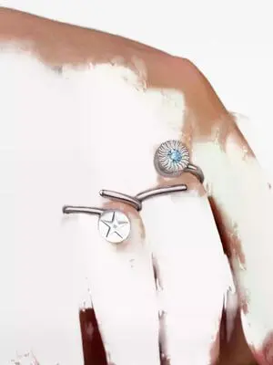 ANTY Aura Duo Curve Topaz Rings
