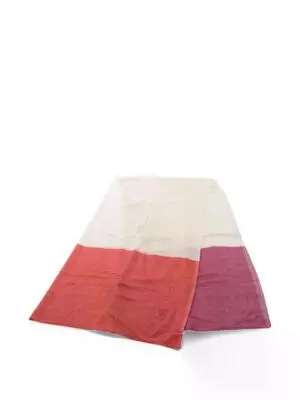 Hermès 2010s Chiffon Logo-print Scarf - Neutrals