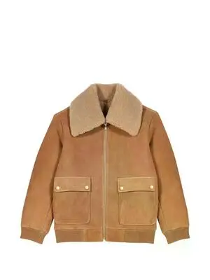 Maje Shearling-collar Zip-up Jacket
