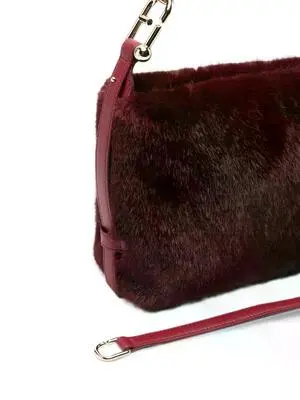 Furla Tonie Faux-fur Shoulder Bag - Red