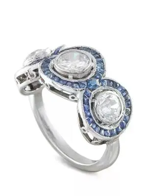 LB EXCLUSIVE Diamond And Sapphire Ring - Silver