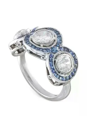 LB EXCLUSIVE Diamond And Sapphire Ring - Silver