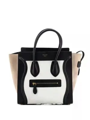 Celine Tricolor Luggage Bag Leather Micro Tote Bag