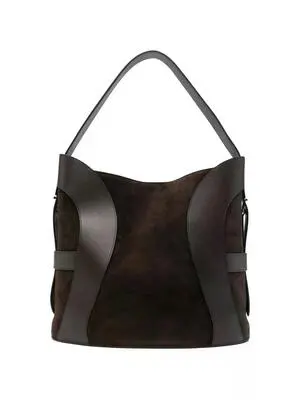AIGNER Deborah Paneled Bucket Bag - Brown