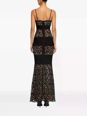 Herve Leger Marielle Guipure Lace Maxi Dress - Black
