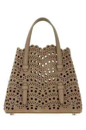 Alaïa Dove Grey Nabuck Mina 20 Handbag
