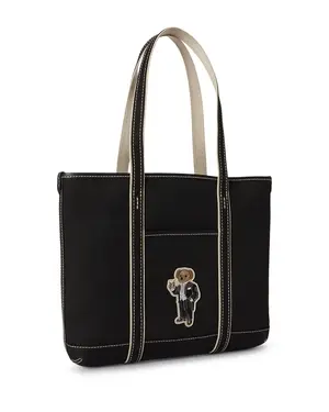 Polo Ralph Lauren Polo Bear Canvas & Leather Shopper Tote