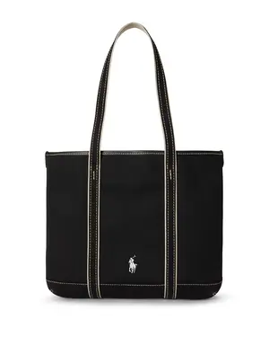 Polo Ralph Lauren Polo Bear Canvas & Leather Shopper Tote