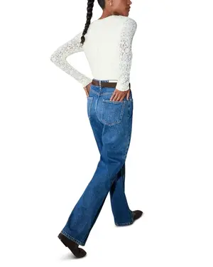 Whistles Long Sleeve Lace Top