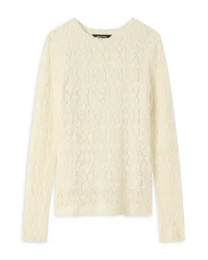 Whistles Long Sleeve Lace Top