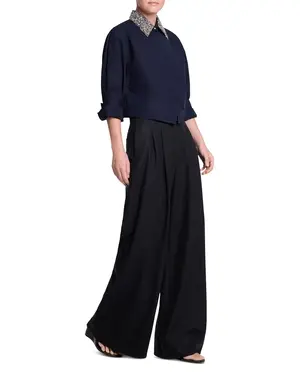 TWP New Chapter Crystal Collar Cotton Top