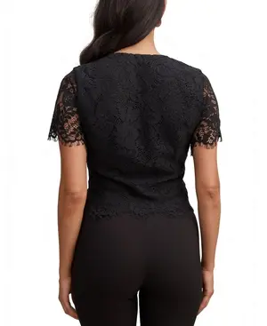 EVER NEW Vienna Lace V Neck Top