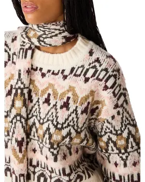 Steve Madden Mindie Cropped Fair Isle Sweater