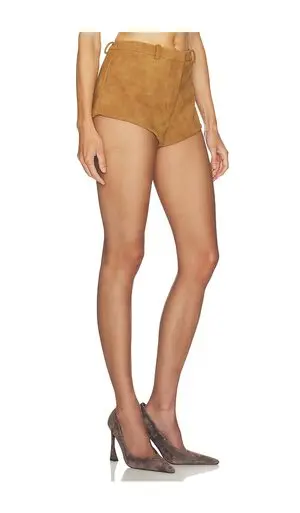 Bardot X Jayla Faux Suede Short In Brown