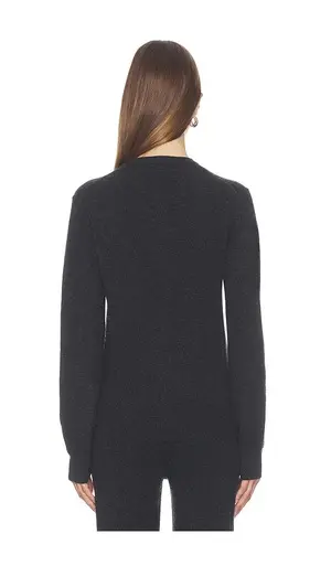Naadam Atelier Cashmino High Neck Cardigan In Grey