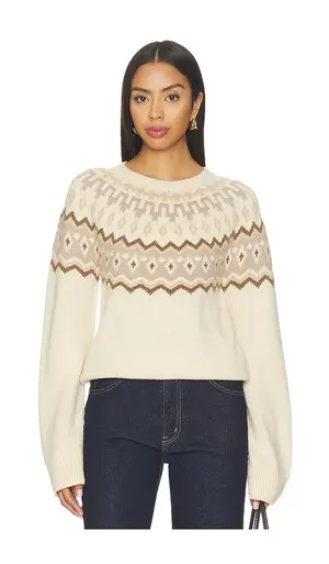Tularosa Maralyn Fair Isle Sweater In Ivory - Ivory Multi