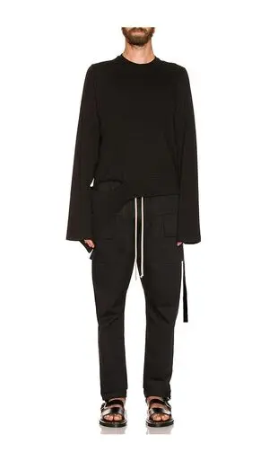 Rick Owens Cotton Twill Creatch Cargo Drawstring