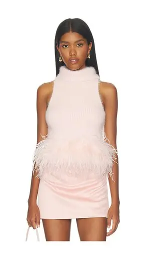 Majorelle Starlette Feather Tank In Pink - Blush